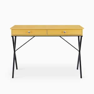 43.2 in. Yellow 2 Drawers Writing Desk CYS-CYW4-5115 - The Home Depot