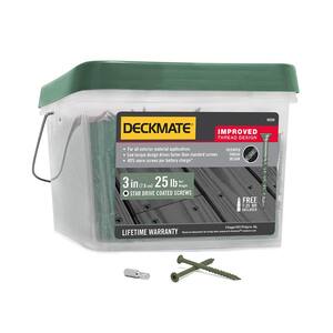 Reviews for DECKMATE #9 x 3 in. Green Star Flat Head Wood Deck Screw 25 ...