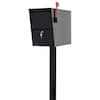LetterSentry Black Post Mount Locking Mail and Small Parcel Box LSLM ...