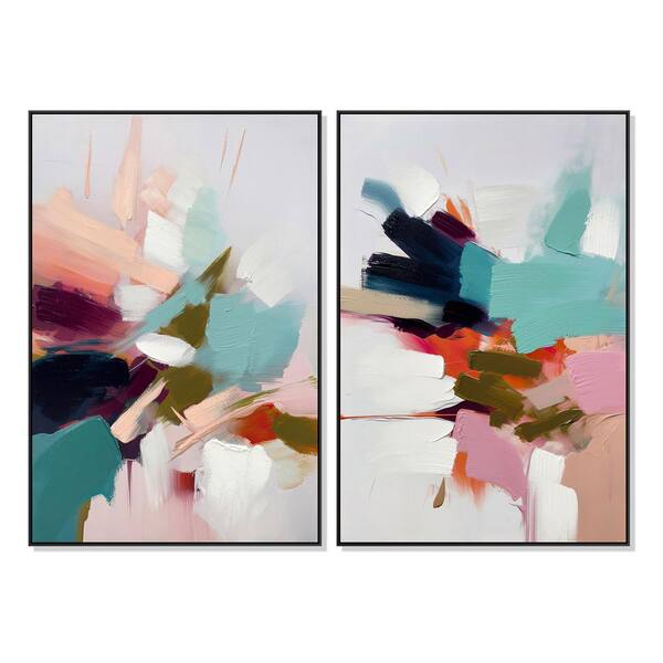 Classy Art 2 Piece Framed Abstract Art Print 47 in. x 31 in. TT2084 ...
