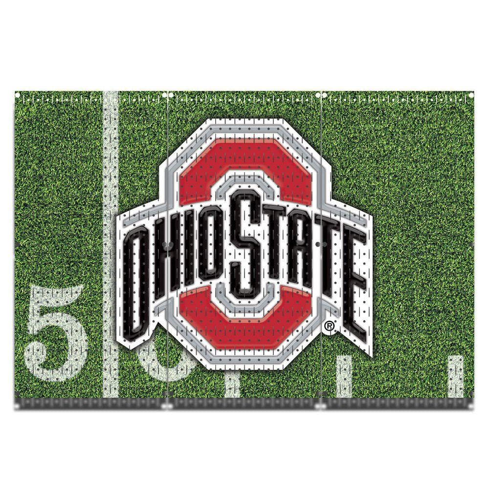 HangTime Ohio State Buckeyes Football Metal Pegboard 32 in. H x 48 in ...