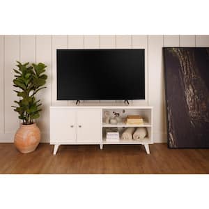 Bertolini Oasis 53.5 in. Walnut TV Stand Fits TV's up to 65 in. with ...