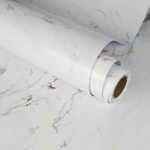 Reviews for TUKTUK White Marble Peel and Stick Wallpaper Roll Vinyl ...