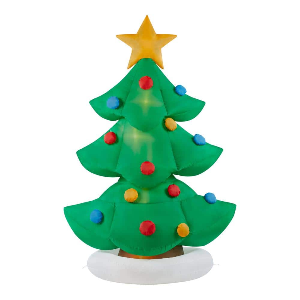 Gemmy 6 ft Pre-Lit LED Animated Airblown Dancing Tree Christmas ...