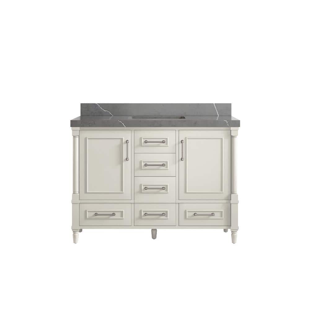 Willow Collections Hudson 48 in. Single Sink Freestanding Alabaster ...