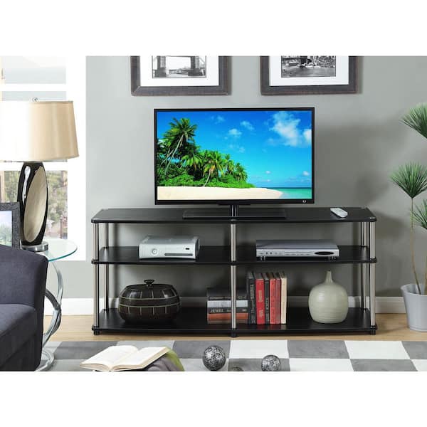 HOME IMPORTS EMPORIUM Black TV Stand Fits TV's up to 75 in. R5-197-243 ...