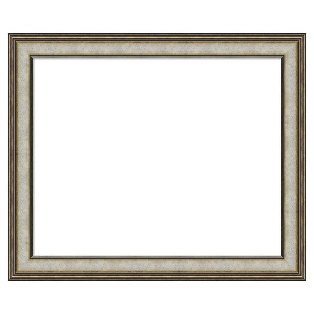 Amanti Art Mezzanine Antique Silver 35 in. x 29 in. Wood Framed Dry ...