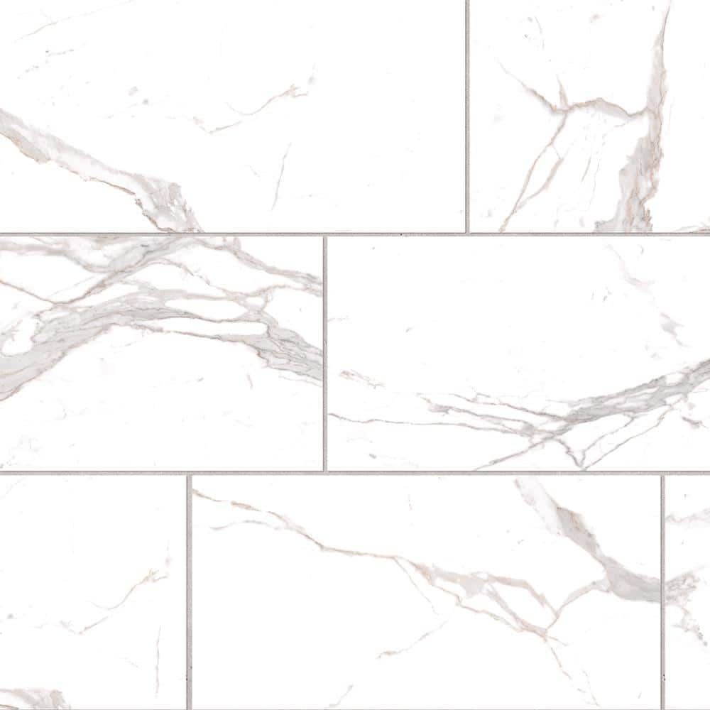 Corso Italia Impero Prestige White Matte 12 in. x 24 in. Marble Look ...