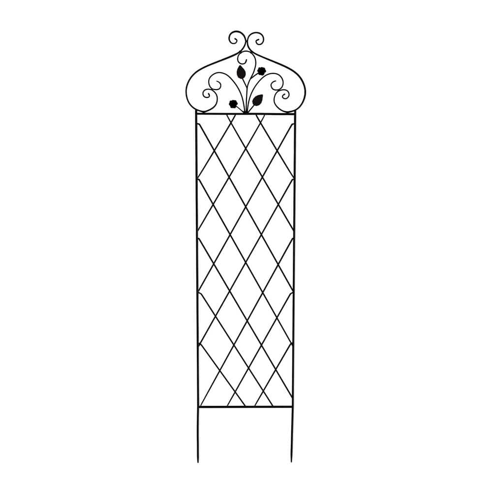 Pure Garden 63 in. Decorative Metal Garden Trellis for Climbing Plants ...