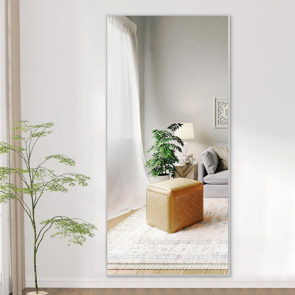 Dovelina Aluminum Slim Frame Bathroom Mirrors Silver Rectangle 22 in. W ...