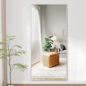 Aluminum Slim Frame Bathroom Mirrors Silver Arch 24 in. W x 36 in. H ...