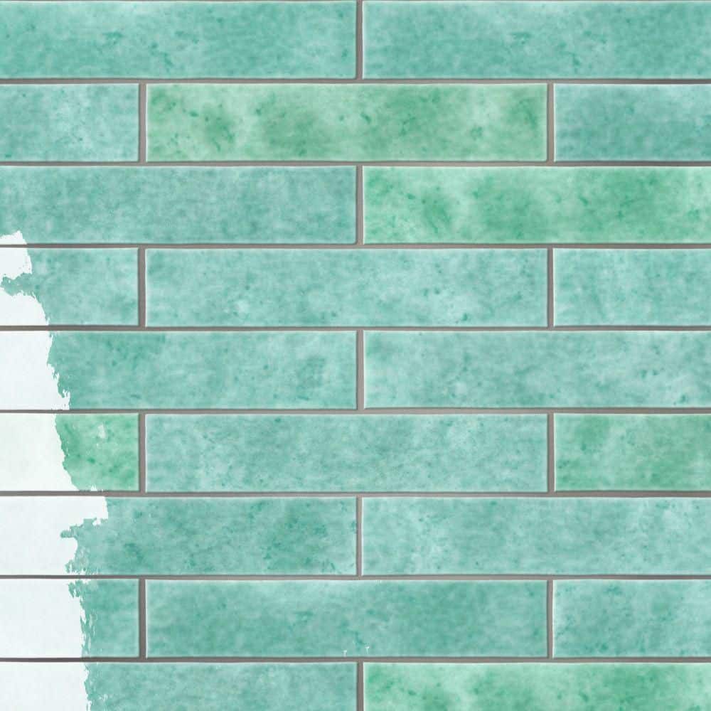 Merola Tile Menorca Aqua 3 in. x 13 in. Ceramic Wall Tile (6.44 sq. ft ...