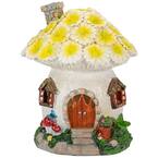 Northlight 7.25 in. Solar Lighted Flower House Outdoor Garden Statue 34739278 - The Home Depot