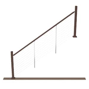 Deckorators Cable Rail 42 in. x 8 ft. Textured Bronze Aluminum ...