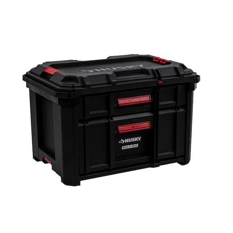 Husky Build-Out 22 in. Modular Tool Storage 2-Drawer Tool Box – BrickSeek