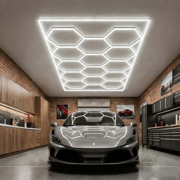 Reviews for Honbei 8.3 ft. 5000K Hexagon Series Garage Light: 29400 ...