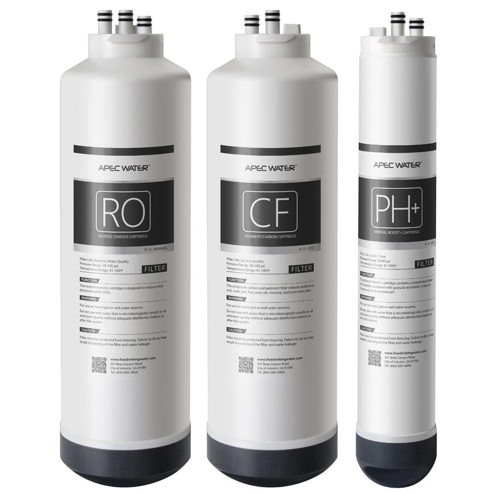 APEC Water Systems APEC RO Replacement Filters Complete Set for ROTL-600-PH Tankless RO System ...