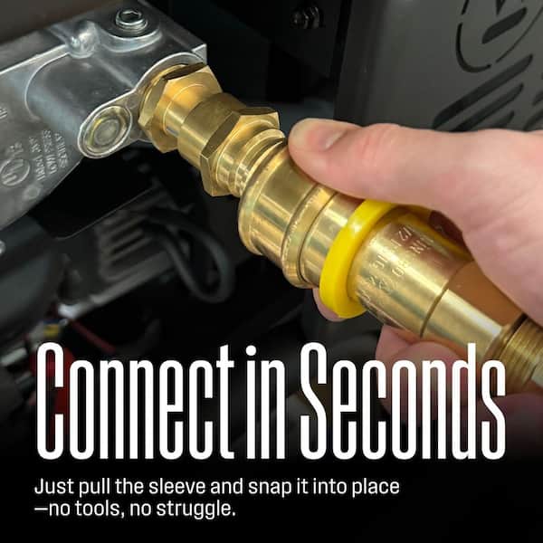 Westinghouse 15 ft. Natural Gas Hose with Adapter, 3/4 in. Dia, For Tri ...