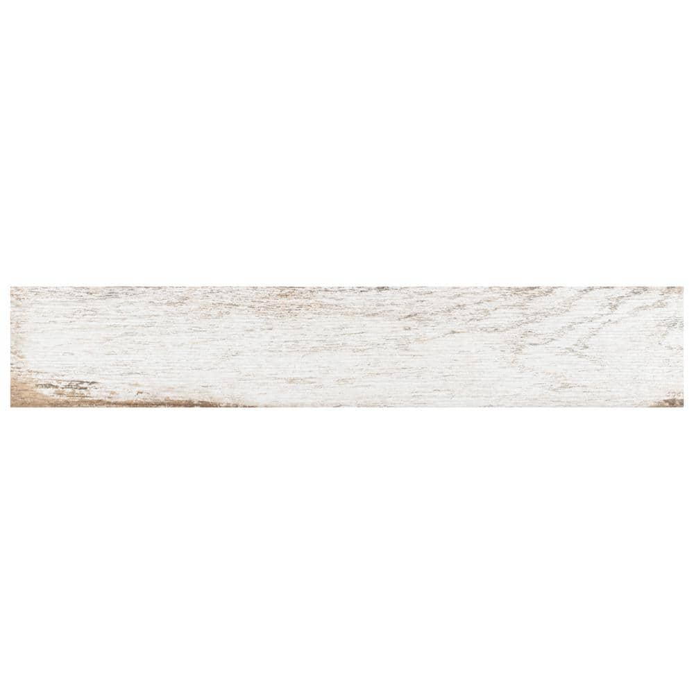 Merola Tile Bora White 3-1/8 in. x 9 in. Porcelain Floor and Wall Take ...