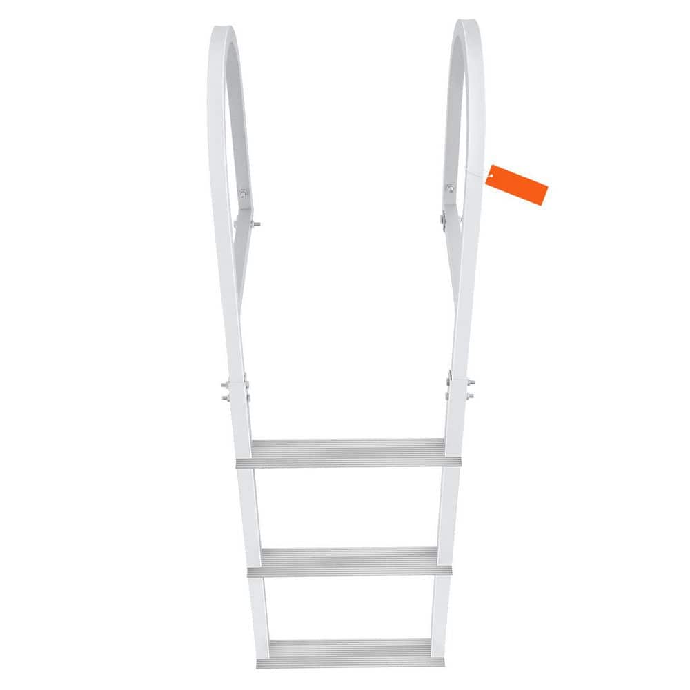 SKYSHALO Retractable Dock Ladder 3-Steps 3.1 in. Wide Standard ...