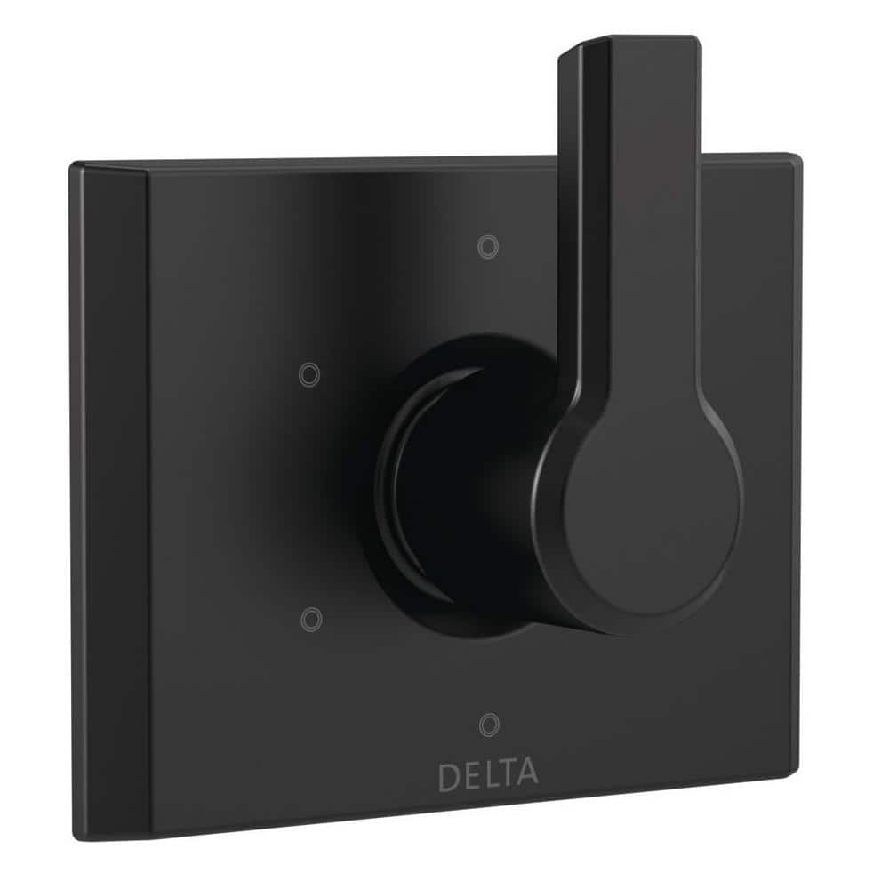 Delta Pivotal 1-Handle Wall-Mount 6-Setting Diverter Trim Kit in Matte ...