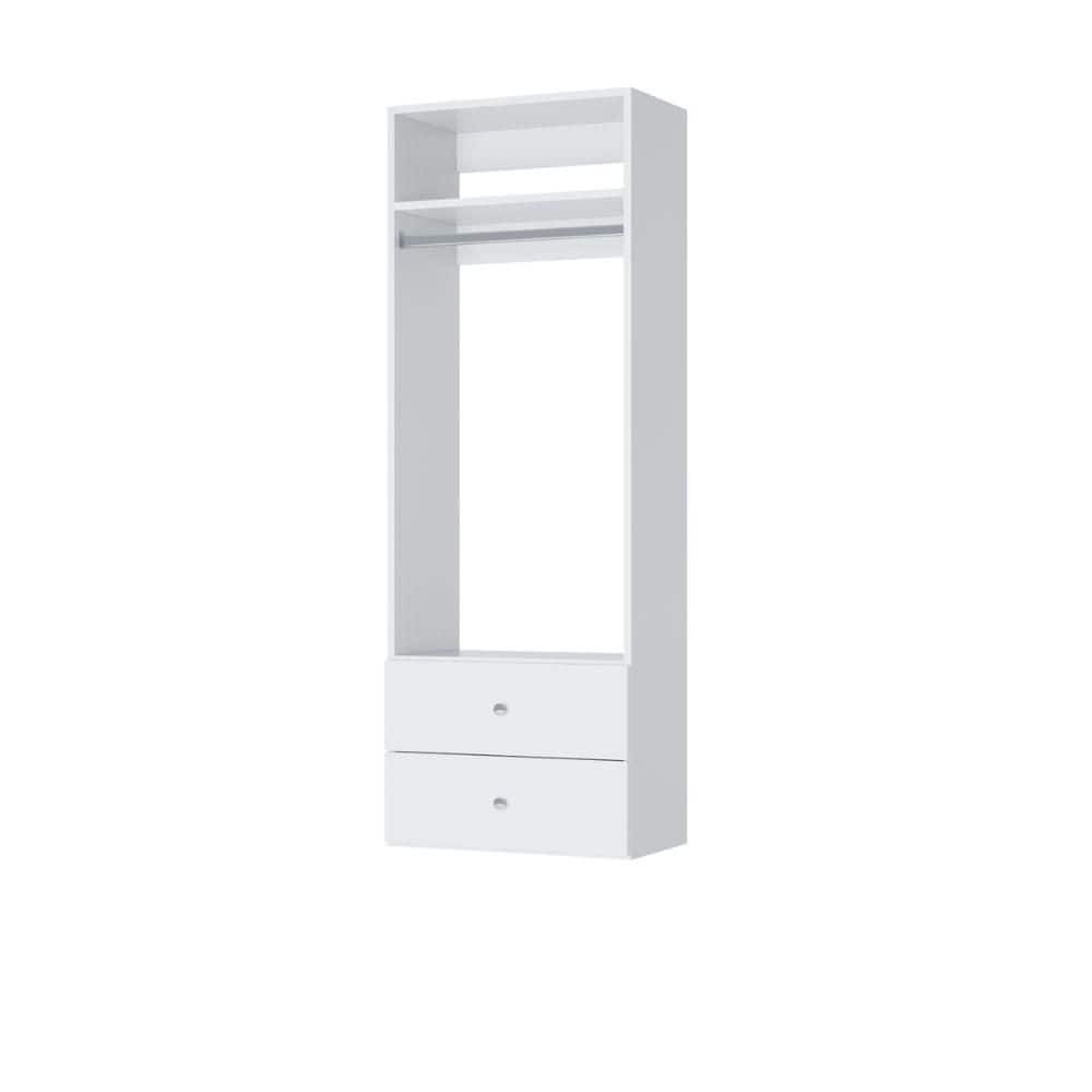 MODULAR CLOSETS Vista Collection 25.5 in. W-25.5 in. W White Closet Kit ...
