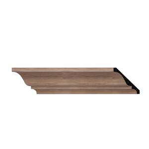 Ekena Millwork WM49 2.09 in. D x 3 in. W x 6 in. L Wood (Walnut) Crown ...