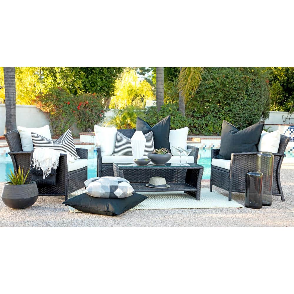Coaster Home Furnishings Newport Brown 4-Piece Wicker Patio ...