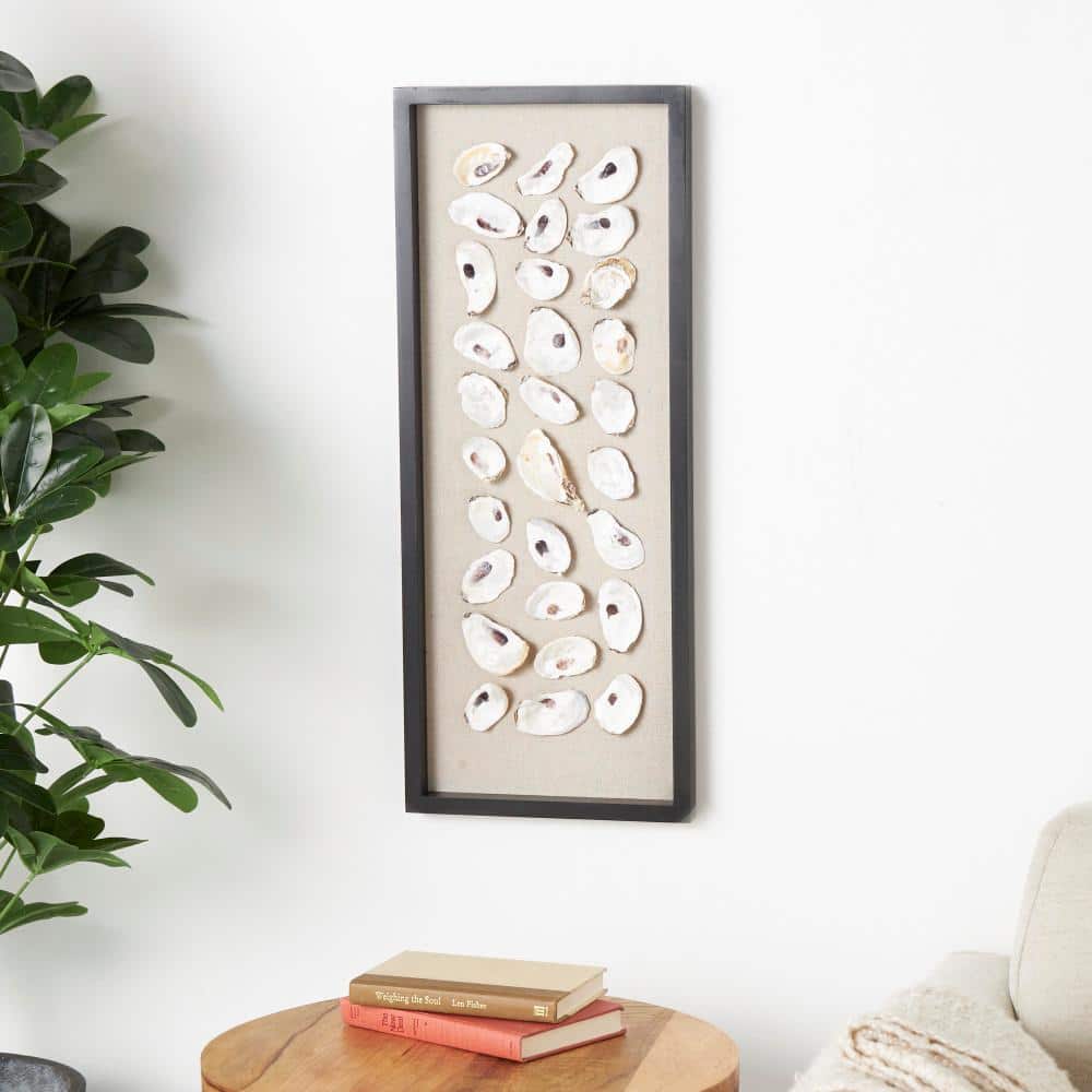 Litton Lane Shell Cream Handmade Abstract Shell Wall Decor with Beige ...