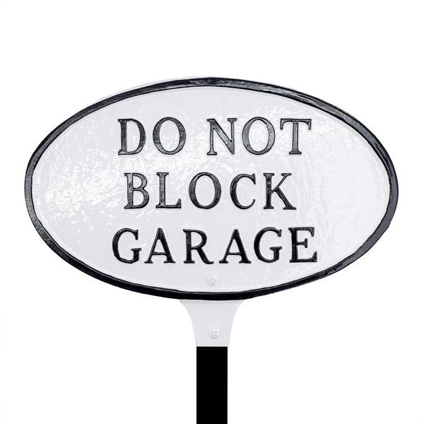 Montague Metal Products 6" x 10" Small Oval Do Not Block Garage ...