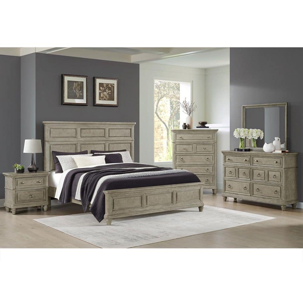 Picket House Furnishings Emiko Light Grey 6-Drawer 64 in. Dresser B ...