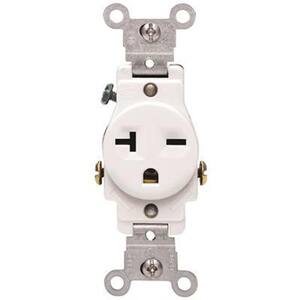 Leviton 20 Amp Commercial Grade Double-Pole Single Outlet, Brown 5821 ...