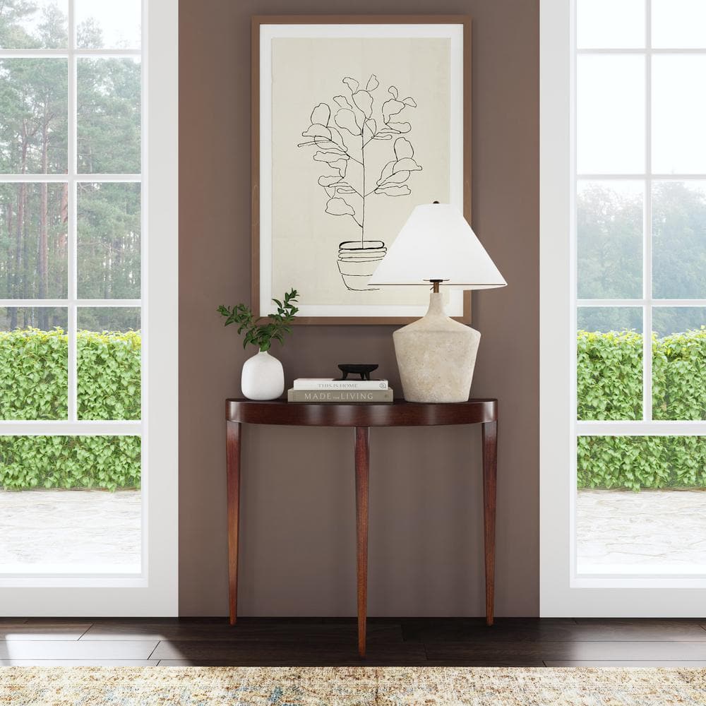 Butler Specialty Company Ingrid 36 in. Brown Specialty Demilune Wood ...