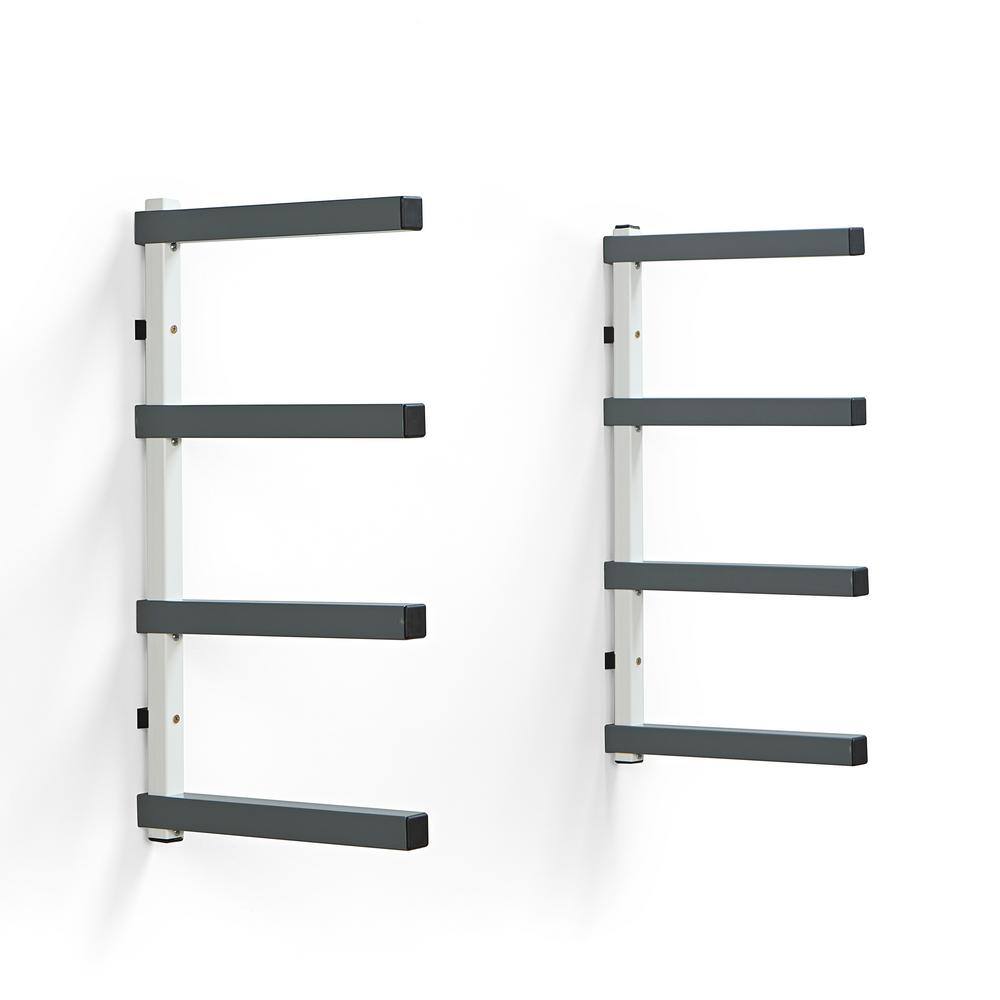 BORA 24.25 in. H x 72 in. W x 12.5 in. D Gray/White 4-Level Wall ...