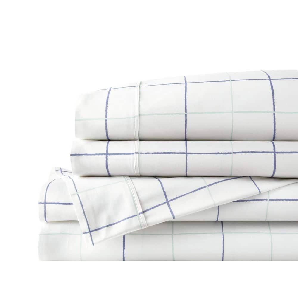 Home Decorators Collection 300 Thread Count Cotton Sateen Blue ...
