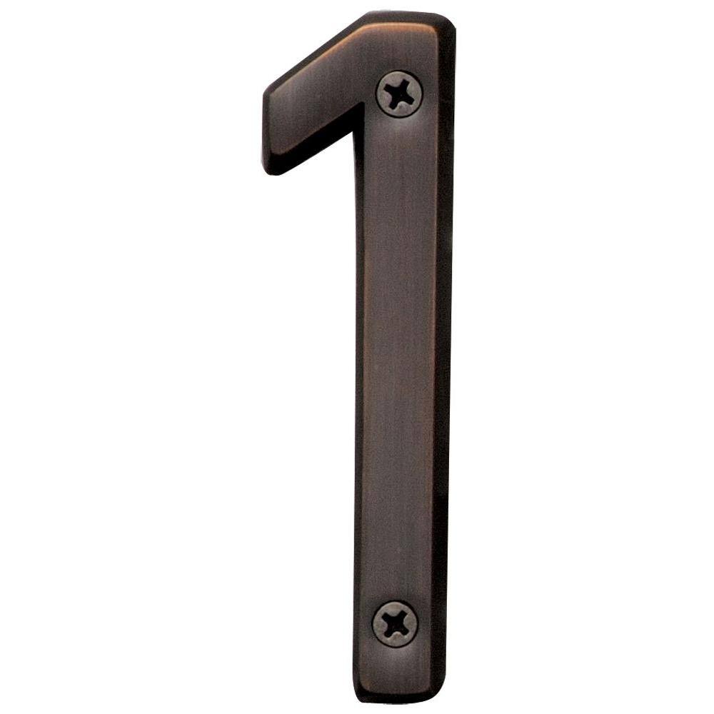 HY-KO 4 in. Metal Number 1 BR-42OWB/1 - The Home Depot