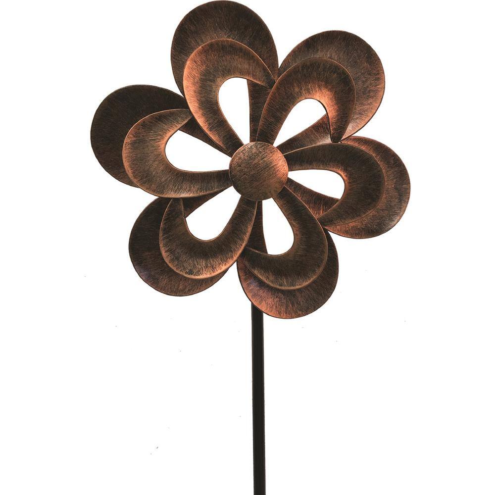 Harbor Gardens Wind Spinner Rose 53.8 in. H 3407521 - The Home Depot