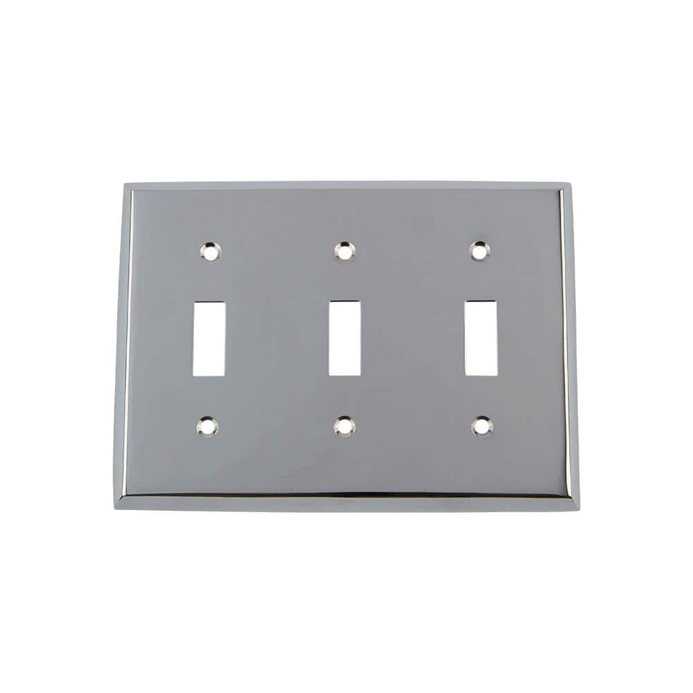 Nostalgic Warehouse Chrome 3-Gang 3-Toggle Wall Plate (1-Pack) 719844 ...