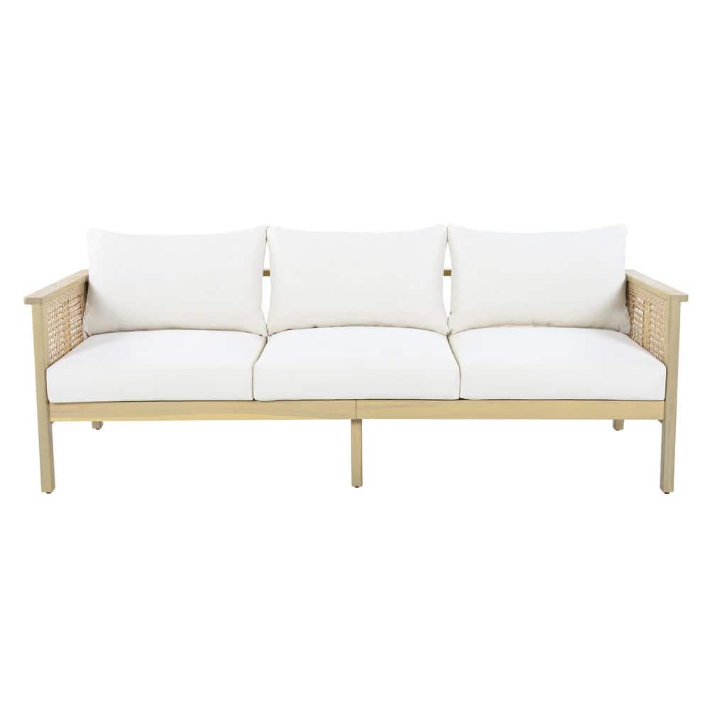 CHRISTOPHER KNIGHT HOME Renee Light Teak Solid Wood and PE Wicker ...