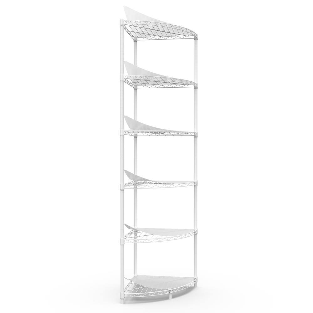 Tunearary 18 in. W x 72 in. H x 18 in. D 6 Tier Heavy-Duty Steel ...