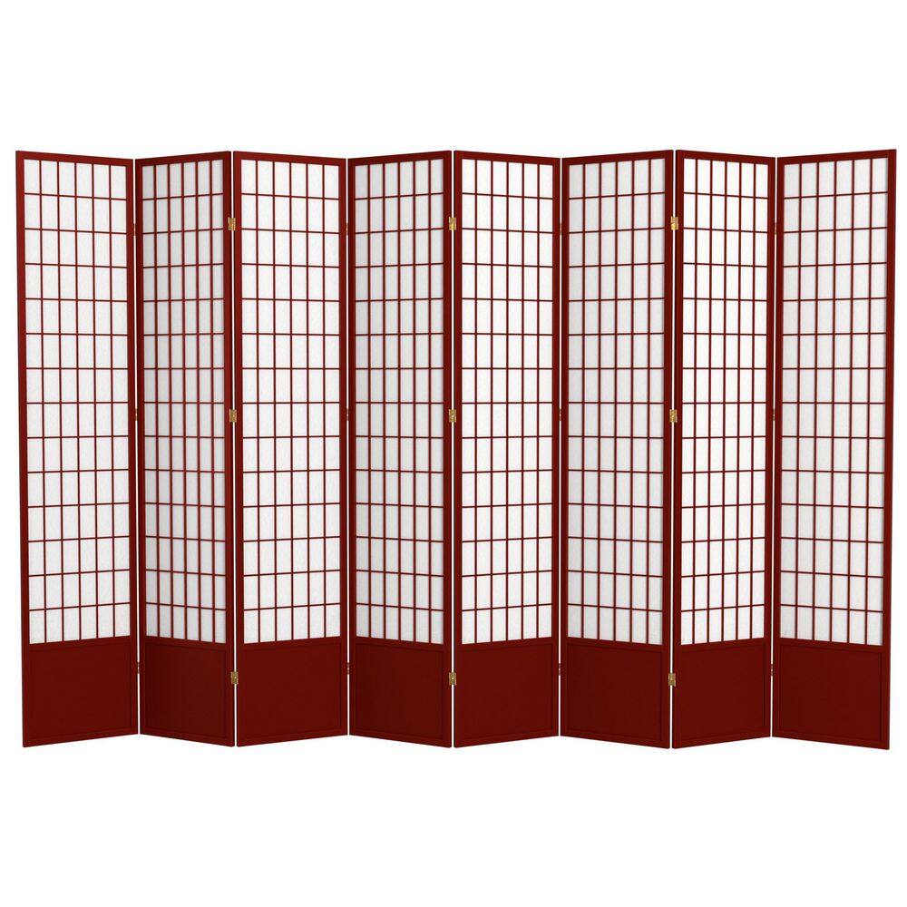 Red Lantern 7 ft. Rosewood 8-Panel Room Divider 84WP-RWD-8P - The Home ...