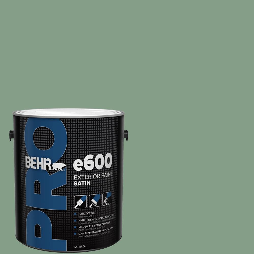 BEHR PRO 1 gal. #S410-5 Track Green Satin Exterior Paint PR64301 - The ...