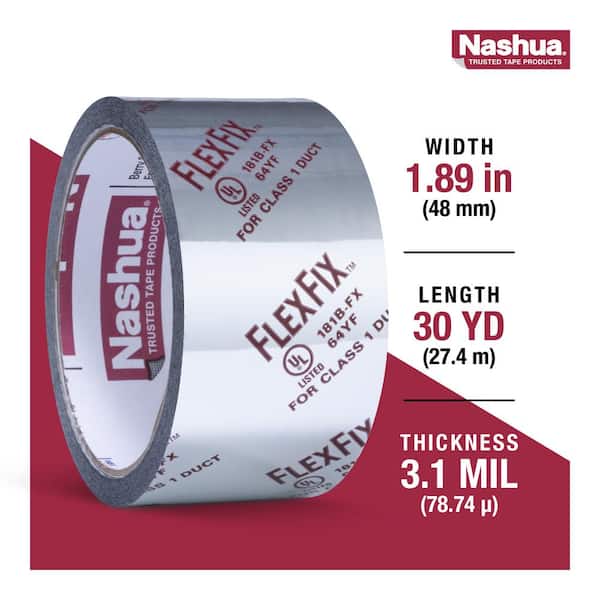 Nashua Tape 1.89 in. x 30 yd. Dryer Vent Installation Air Duct ...