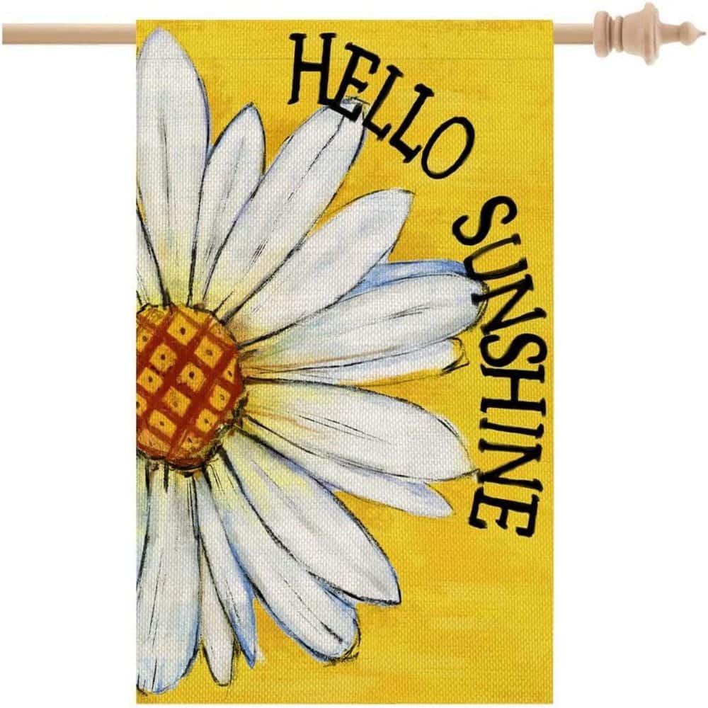 Cubilan House Flag Daisy Double Sided 28x40 Inches Large Burlap ...
