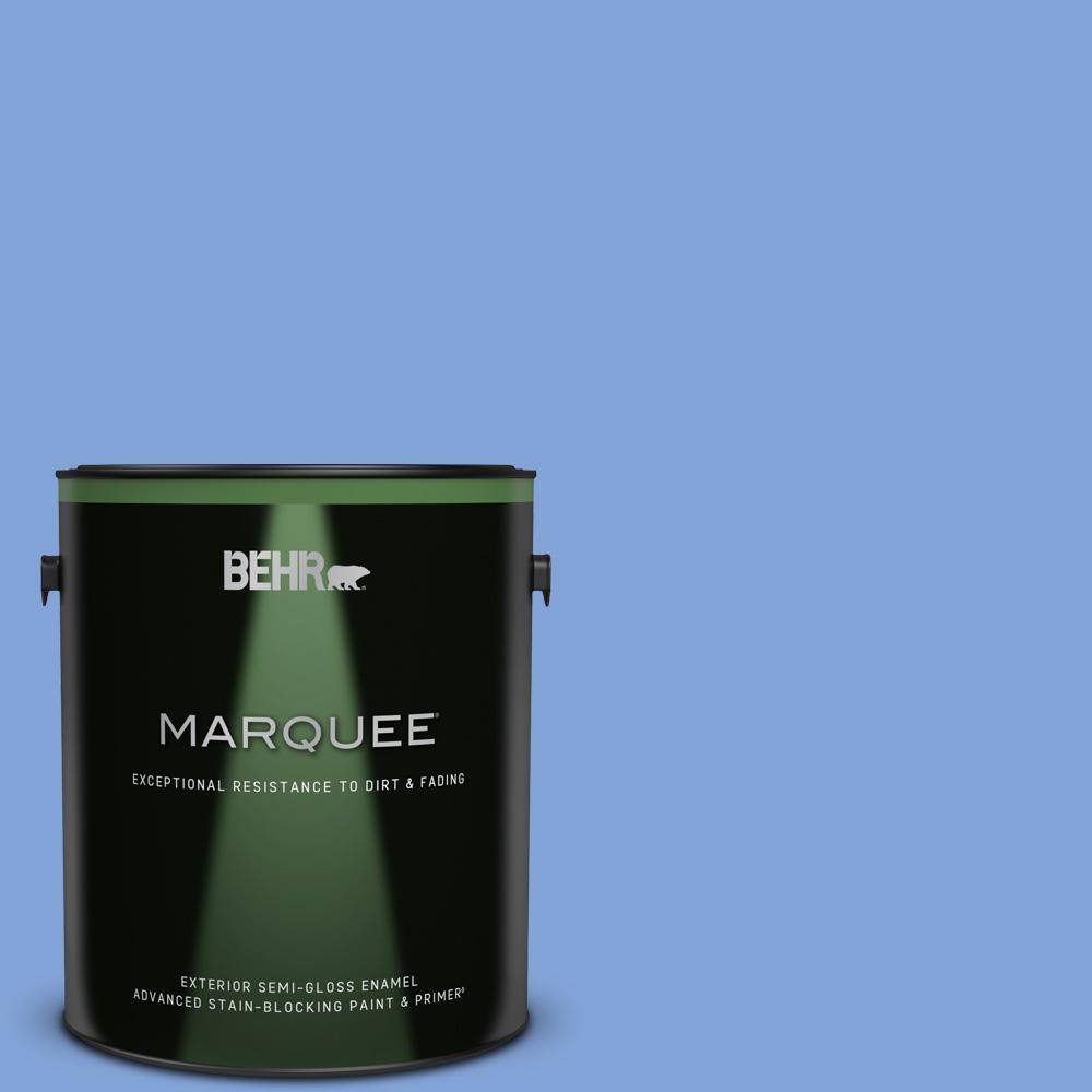BEHR MARQUEE 1 gal. #P530-4 Periwinkle Semi-Gloss Enamel Exterior Paint ...
