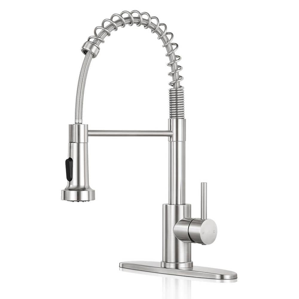 AKLFGN Single Handle 16 in. H Pull Down Sprayer Kitchen Faucet with ...