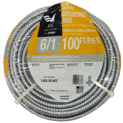 AFC Cable Systems 4/1 x 100 ft. AC Stranded Bare Armored Ground Cable ...