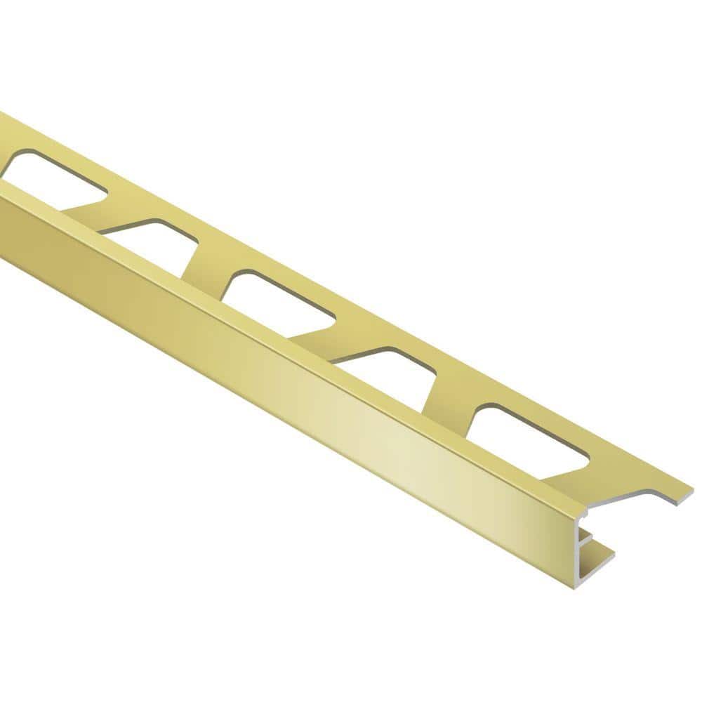 Schluter Schiene Satin Brass Anodized Aluminum 5/16 in. x 8 ft. 2-1/2 ...