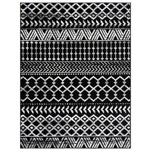 Blue 5 ft. x 7 ft. Geometric Indoor Polypropylene Area Rug A46A1-rug ...