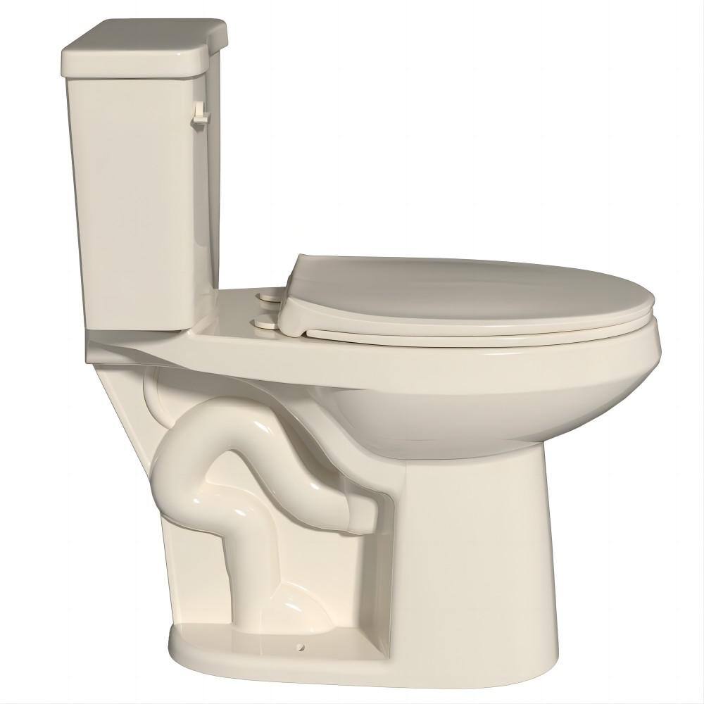 19 in. Tall Toilet 1.28 GPF Single Flush 2-Piece Toilet Elongated ADA ...